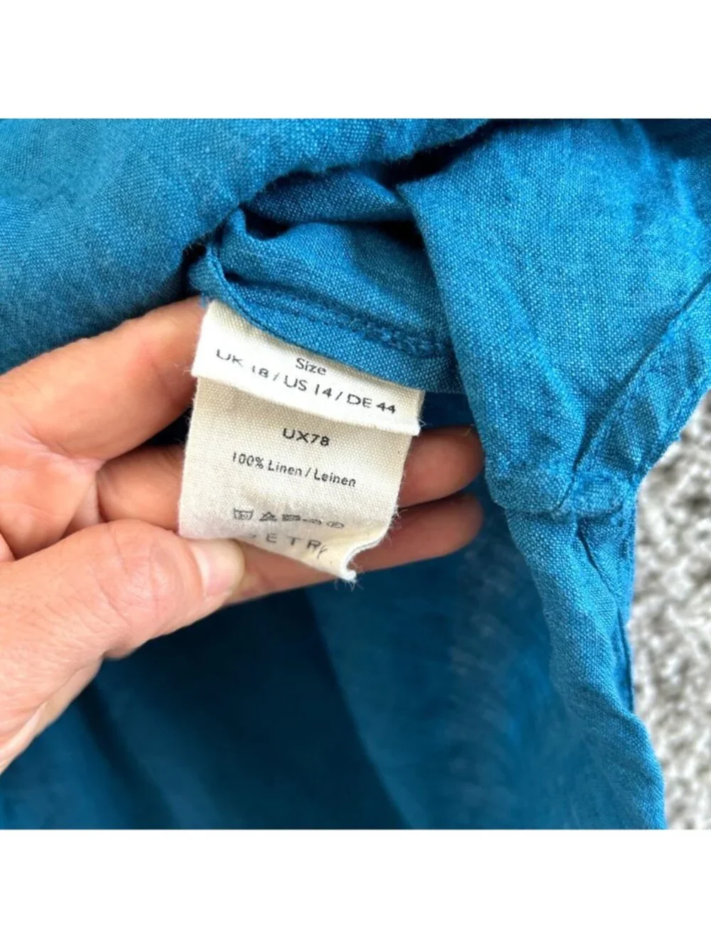 Poetry | Tops | Poetry Womens Sz 4 Blue Linen Short Sleeve Buttonup ...